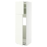 METOD mobile frigo/2 ante, bianco/Nickebo grigio-verde opaco, 60x60x200 ...