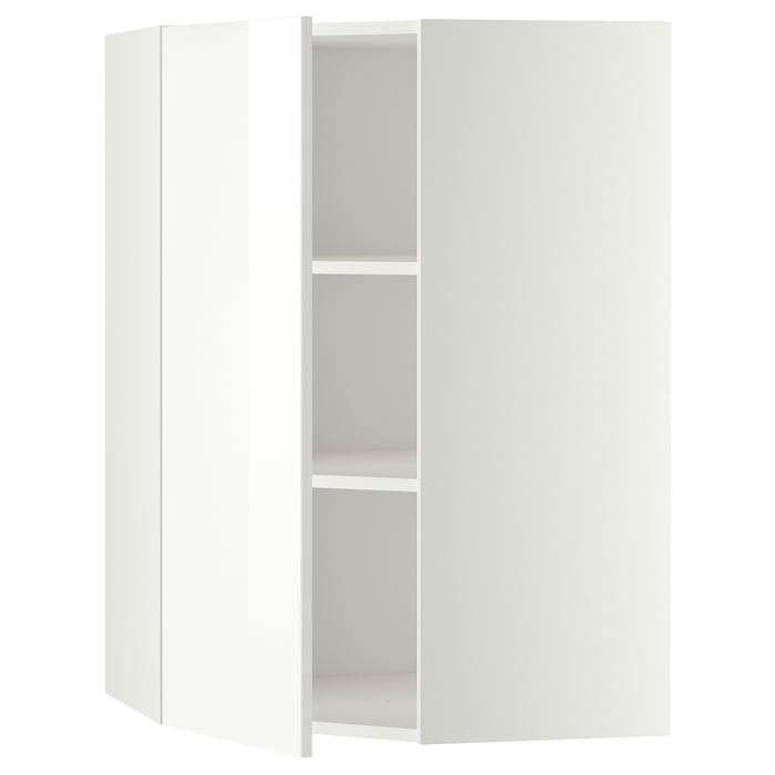 METOD pensile angolare con ripiani, bianco/Ringhult bianco, 68x100 cm ...