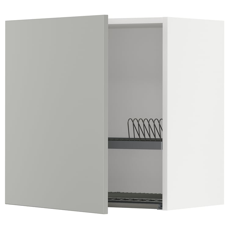 METOD pensile con scolapiatti, bianco/Havstorp grigio chiaro, 60x60 cm ...