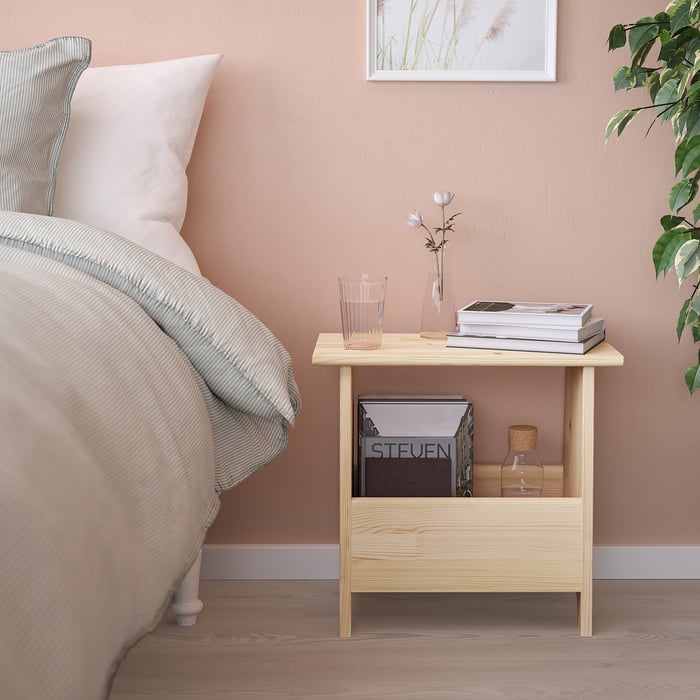 PERJOHAN sgabello con contenitore, pino - IKEA Italia