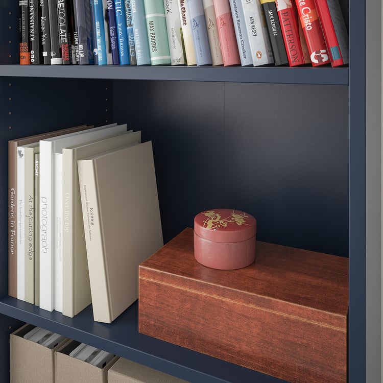 SKRUVBY libreria, blu-nero, 60x140 cm - IKEA Italia