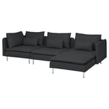 SÖDERHAMN Divano a 4 posti, con chaise-longue e terminale aperto/Viarp ...