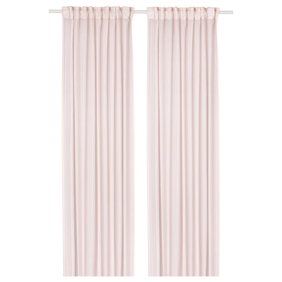 STENFRÖ tenda sottile, 2 teli, rosa/con nastro arricciatende, 145x300 ...