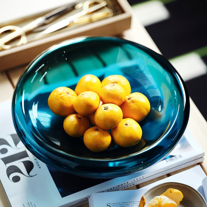 STOCKHOLM 2025 ciotola, blu scuro-turchese, 34 cm - IKEA Italia