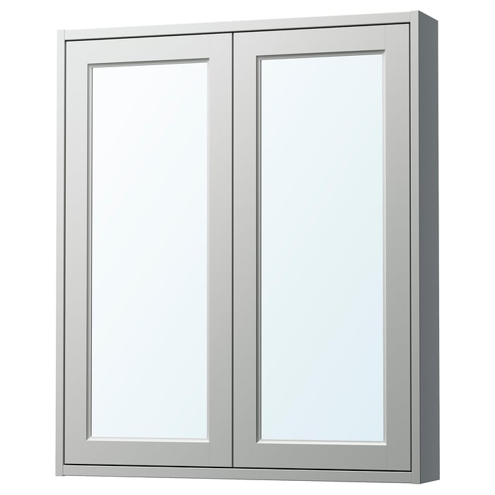 TÄNNFORSEN mobile a specchio con ante, grigio chiaro, 80x15x95 cm ...