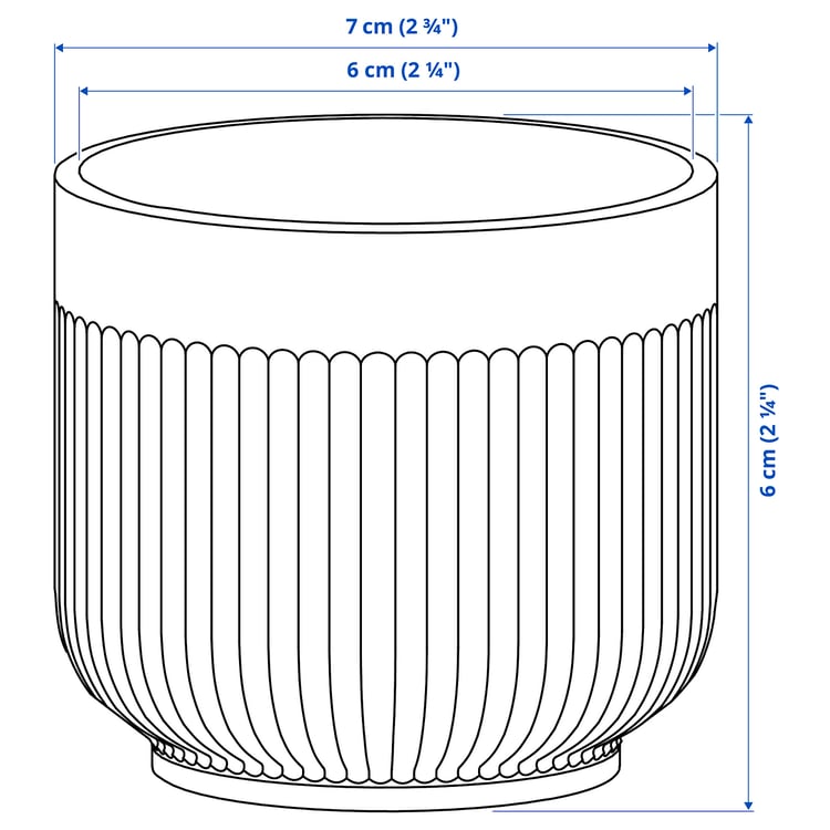GRADVIS plant pot, in/outdoor black, 6 cm - IKEA