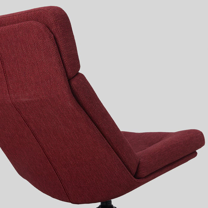 HAVBERG swivel easy chair, Lejde red-brown - IKEA