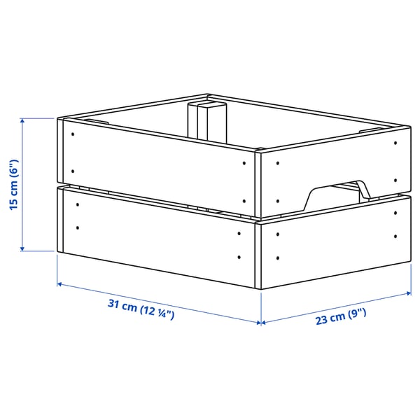 KNAGGLIG Box, pine, 23x31x15 cm - IKEA