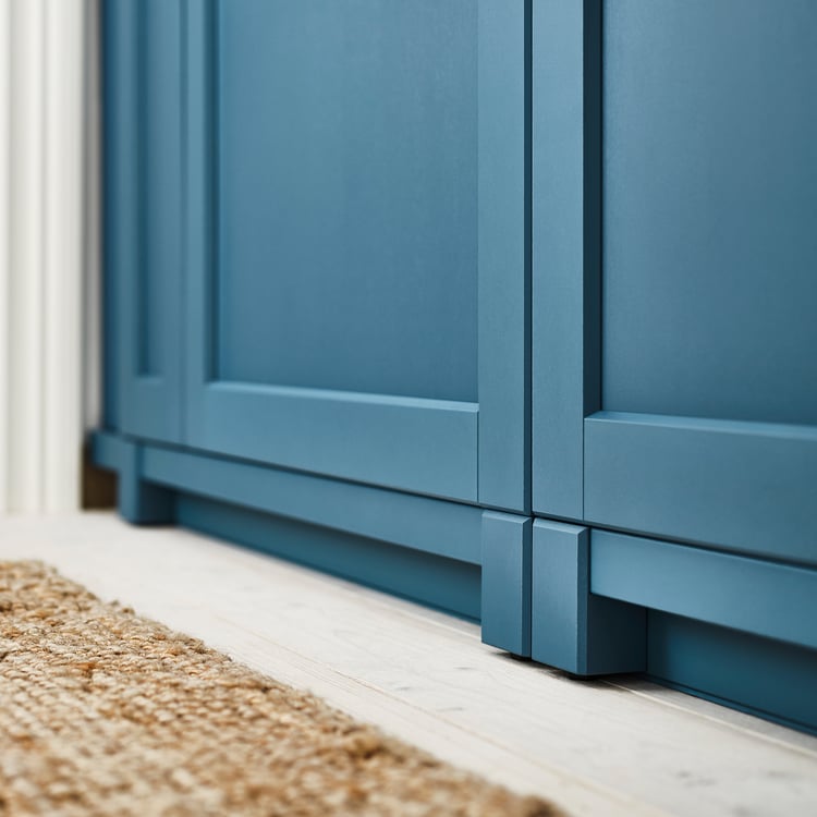 LERHYTTAN leg for decorative plinth, blue, 8 cm - IKEA