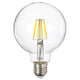 LUNNOM LED bulb E27 470 lumen, dimmable/globe clear glass, 95 mm - IKEA
