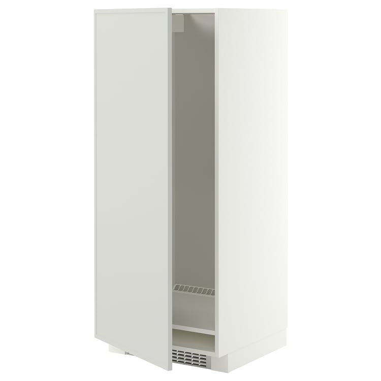 METOD high cabinet for fridge/freezer, white/Aspudden light grey ...