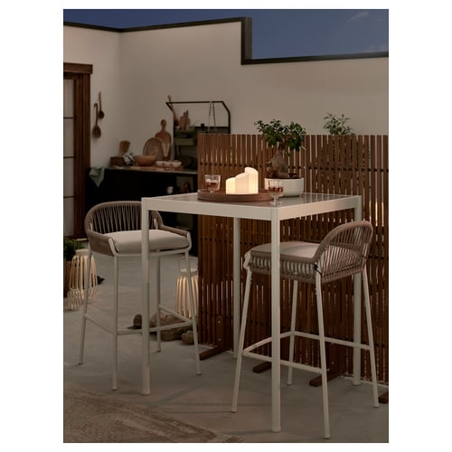 NÄMMARÖ Privacy screen, light brown stained indoor /outdoor, 140x80x50 ...