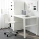 PÅHL desk, height adjustable white, 96x58 cm - IKEA
