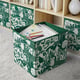 SKOGSDUVA box, green/white, 33x38x33 cm - IKEA