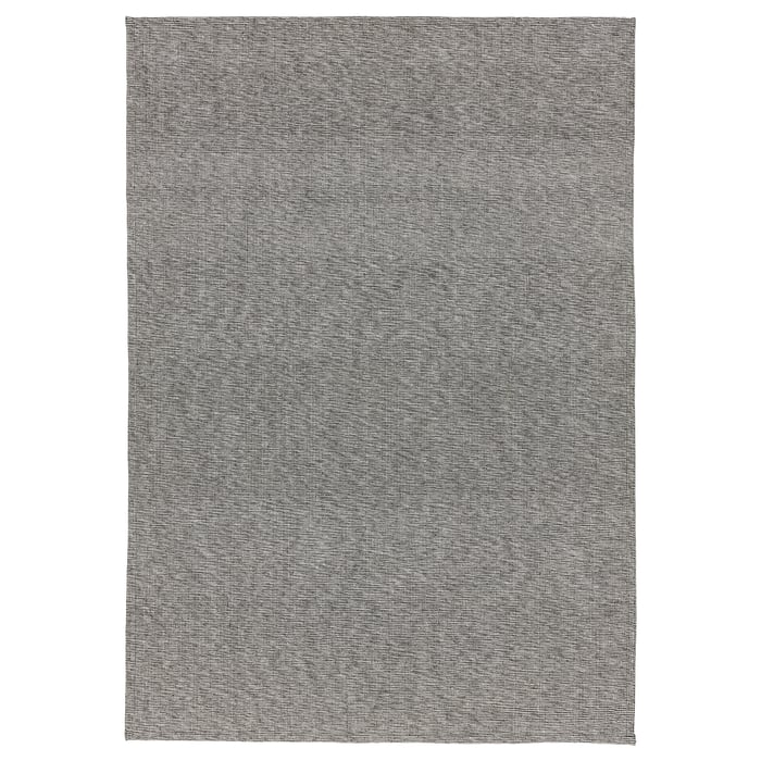 TIPHEDE rug, flatwoven, black/natural, 155x220 cm - IKEA