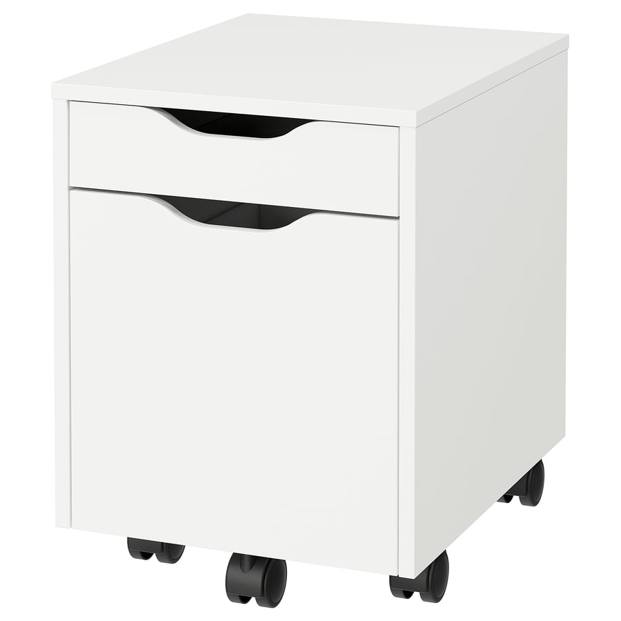 ALEX drawer unit on castors, white/black, 36x50 cm - IKEA