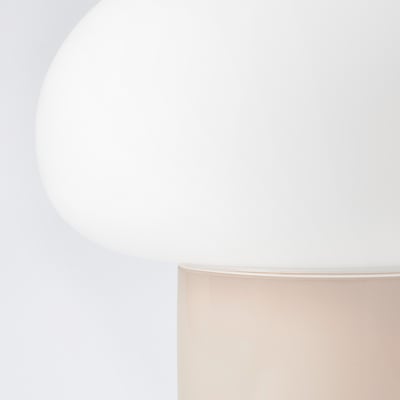 DEJSA table lamp, beige/opal white glass, 28 cm - IKEA