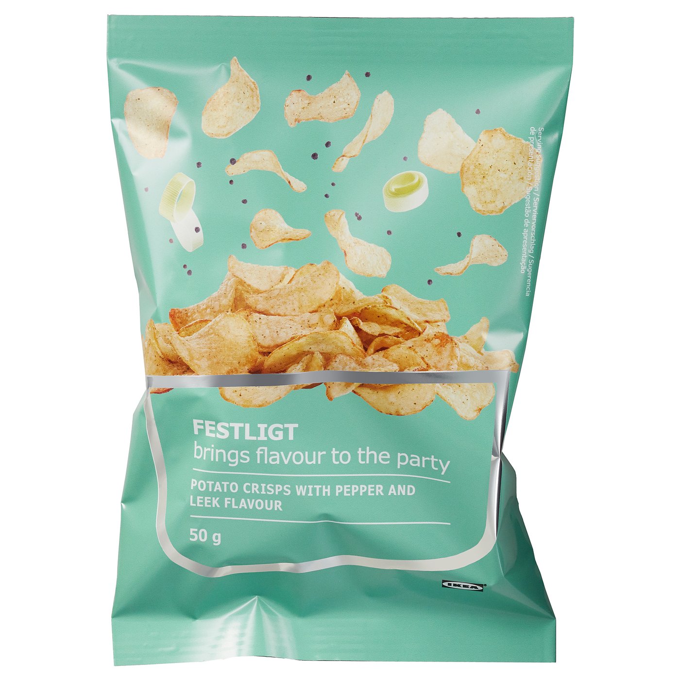 FESTLIGT potato crisps, pepper leek, 50 g - IKEA