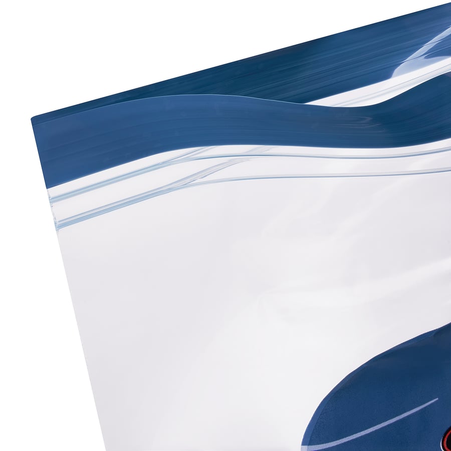 ISTAD resealable bag, blue/shark, 1 l - IKEA