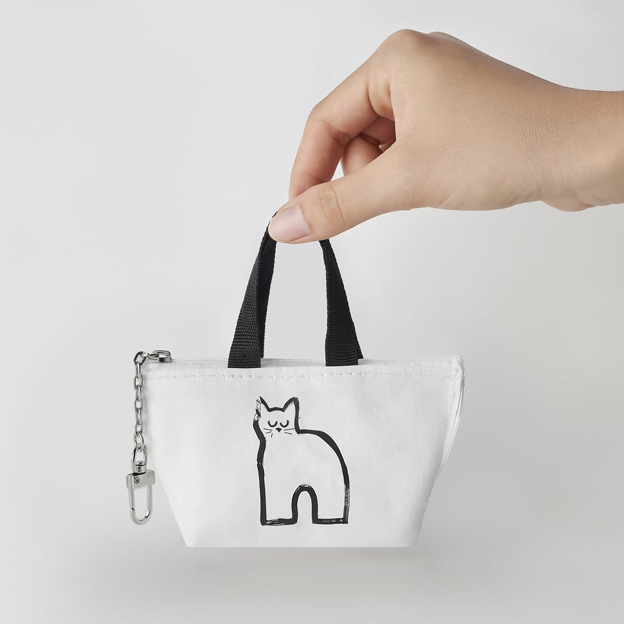 KNÖLIG key ring, small cat pattern, 9x7 cm - IKEA