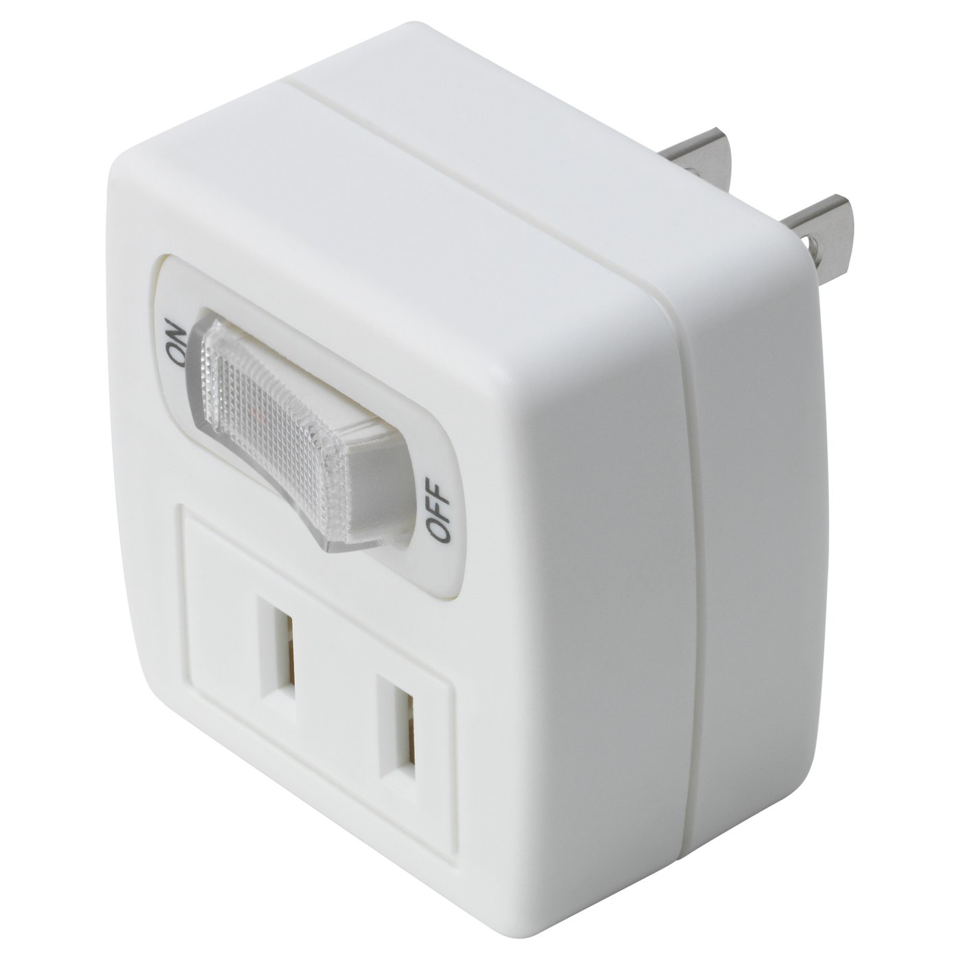 KOPPLA 2-way adaptor plug with switch, unearthed white - IKEA