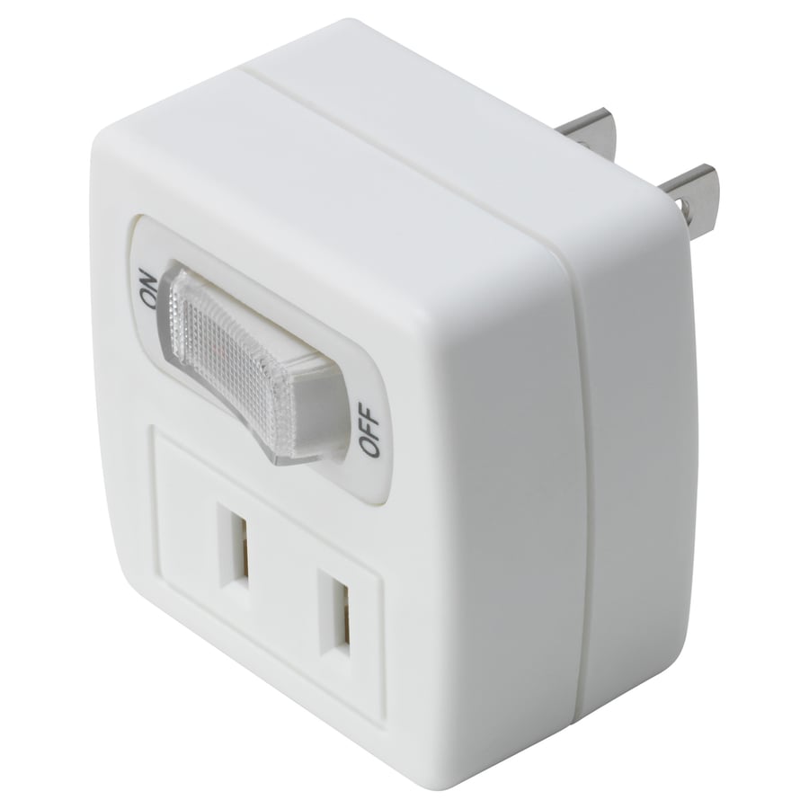 KOPPLA 2-way adaptor plug with switch, unearthed white - IKEA