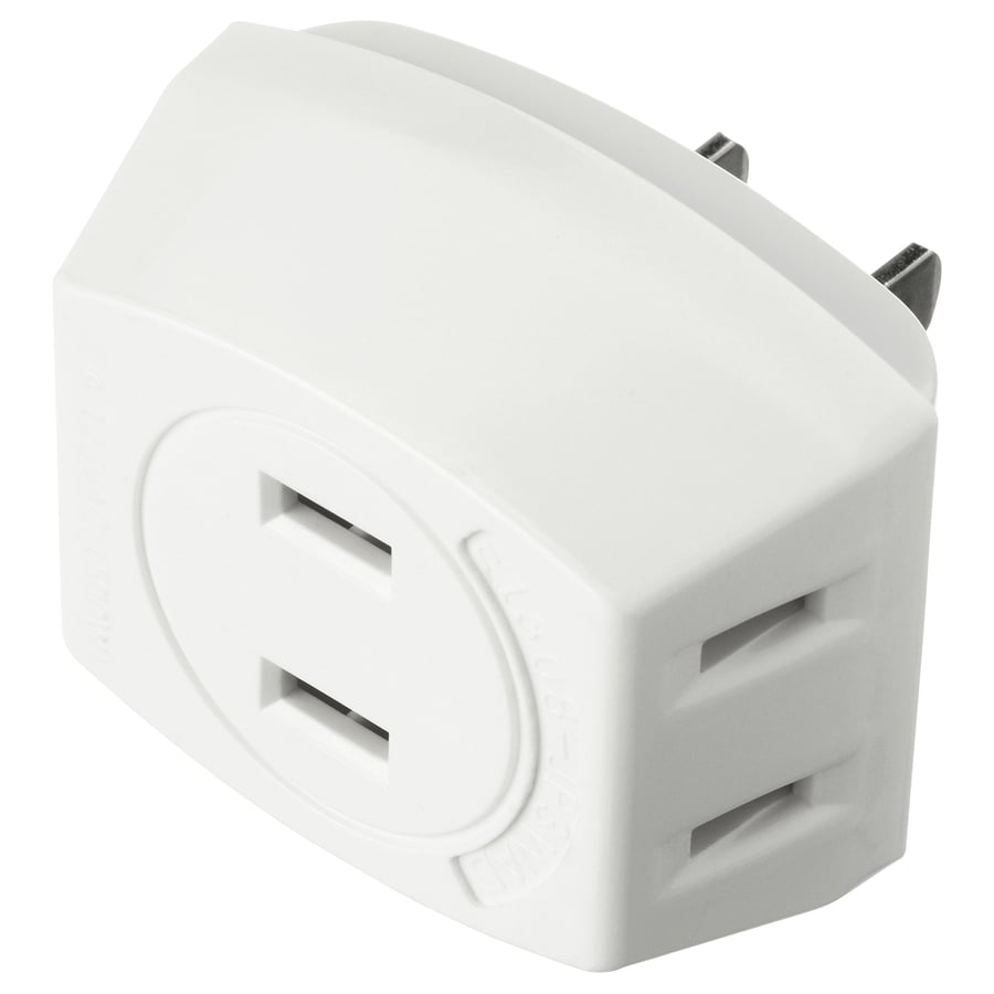 KOPPLA 3-way adaptor plug, unearthed white - IKEA