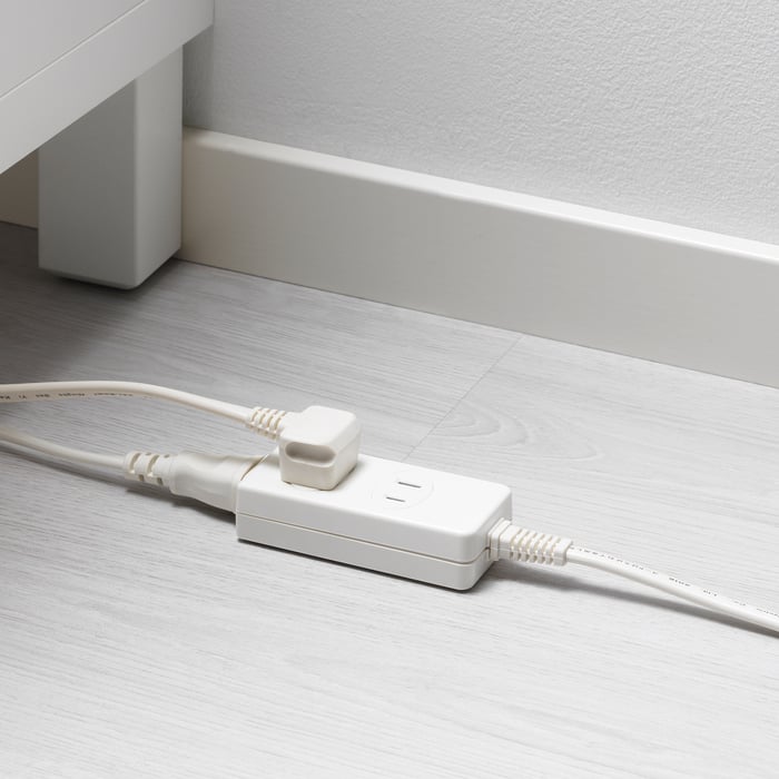 KOPPLA 3-way socket, unearthed white, 1.5 m - IKEA