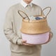 KRALLIG basket, sedge natural/pink, 25 cm - IKEA