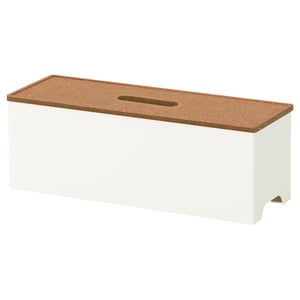 KVISSLE Cable management box, cork/white - IKEA