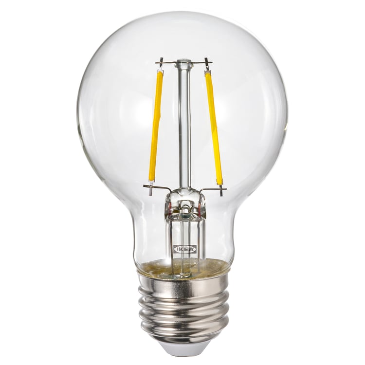 LUNNOM LED bulb E26 150 lumen, globe clear - IKEA