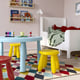 MAMMUT children's stool, in/outdoor/yellow - IKEA
