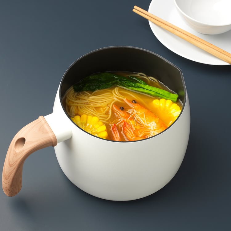 MANGOFISK saucepan with lid, non-stick coating/white, 2.3 l - IKEA