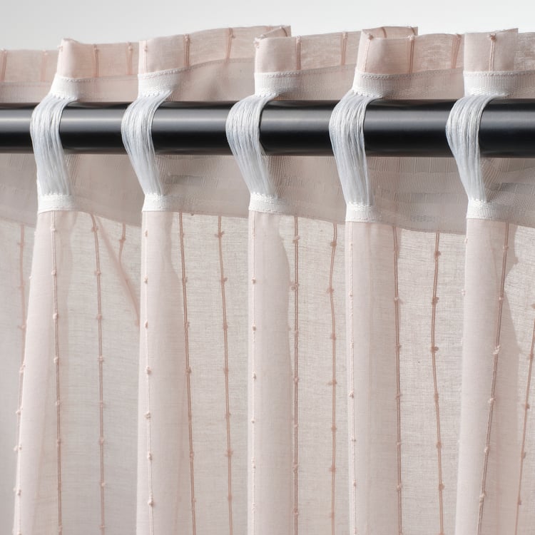 MATILDA sheer curtains, 1 pair, pale pink/with heading tape, 145x178 cm ...