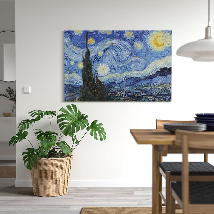 PJÄTTERYD picture, The Starry Night, June 1889, 118x78 cm - IKEA