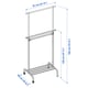 RIGGA clothes rack, with 2 clothes rails/black - IKEA