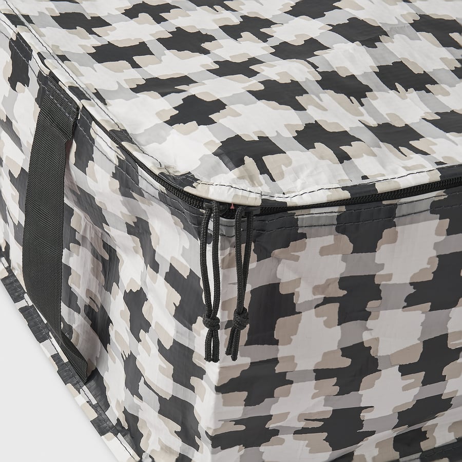 SÄCKKÄRRA storage case, white/multicolour, 55x49x19 cm - IKEA
