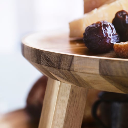 SKOGSTA serving stand, acacia, 35 cm - IKEA