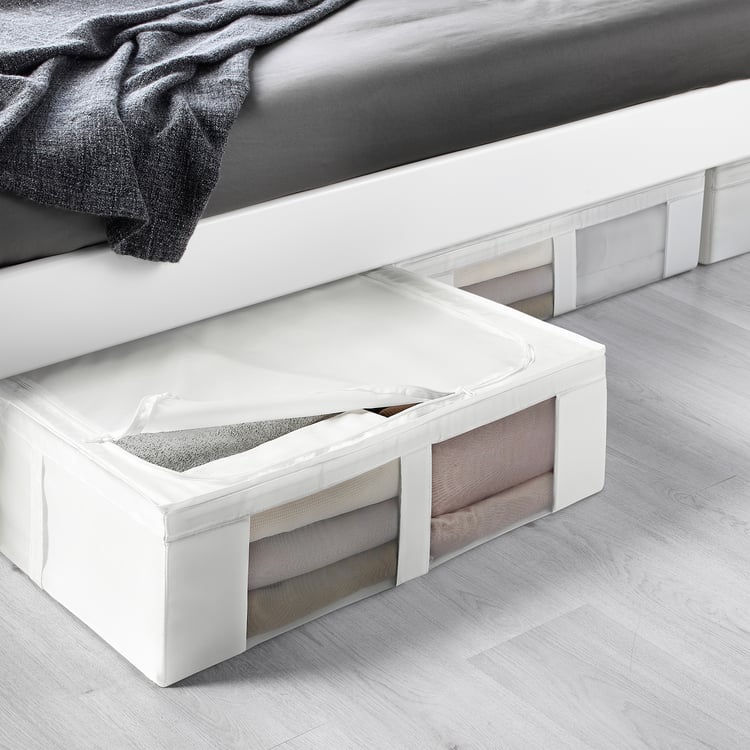 SKUBB storage case with mesh window, white, 69x55x19 cm - IKEA