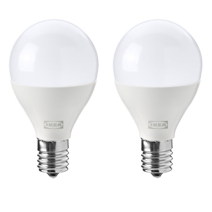 SOLHETTA LED bulb E17 810 lumen, dimmable/globe opal white, 45 mm - IKEA