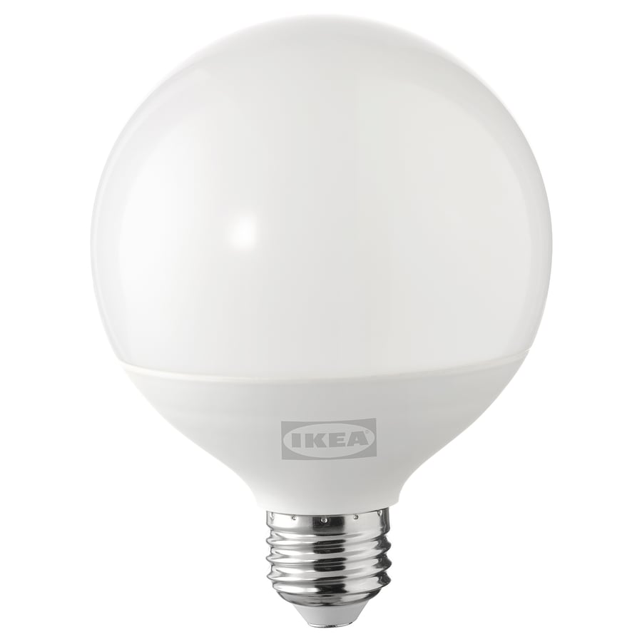 SOLHETTA LED bulb E26 1160 lumen, dimmable/globe opal white, 95 mm - IKEA