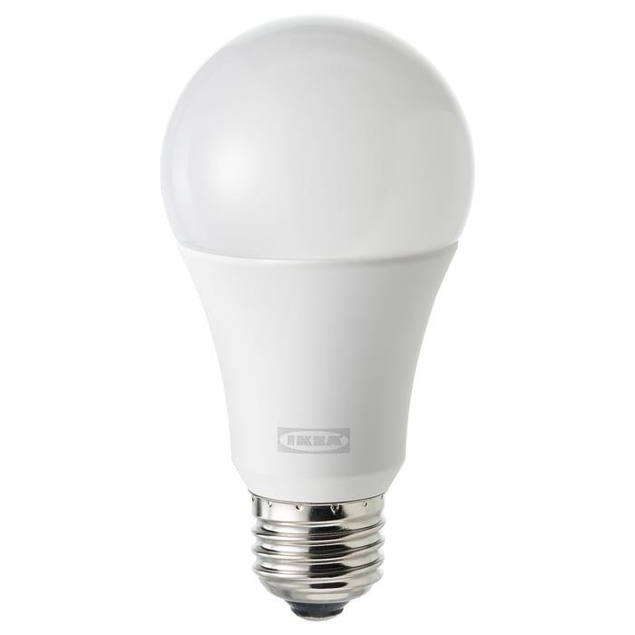 SOLHETTA LED bulb E26 1520 lumen, dimmable/globe opal white - IKEA