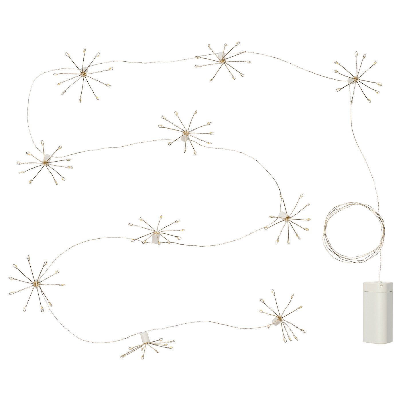 STRÅLA LED lighting chain with 10 lights, sparkler/battery-operated - IKEA