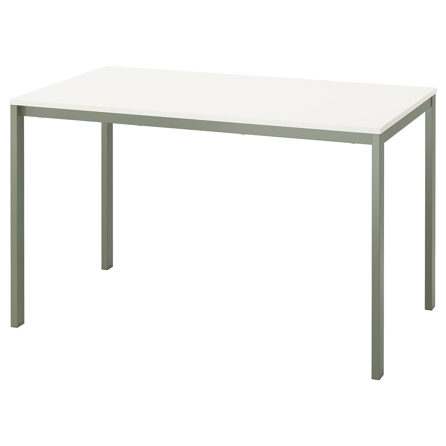 VIHALS table, white/green, 125x74 cm - IKEA