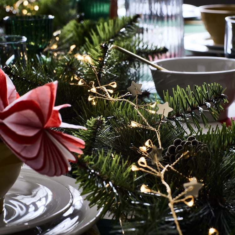 VINTERFINT artificial garland, in/outdoor/pine cone, 3 m - IKEA