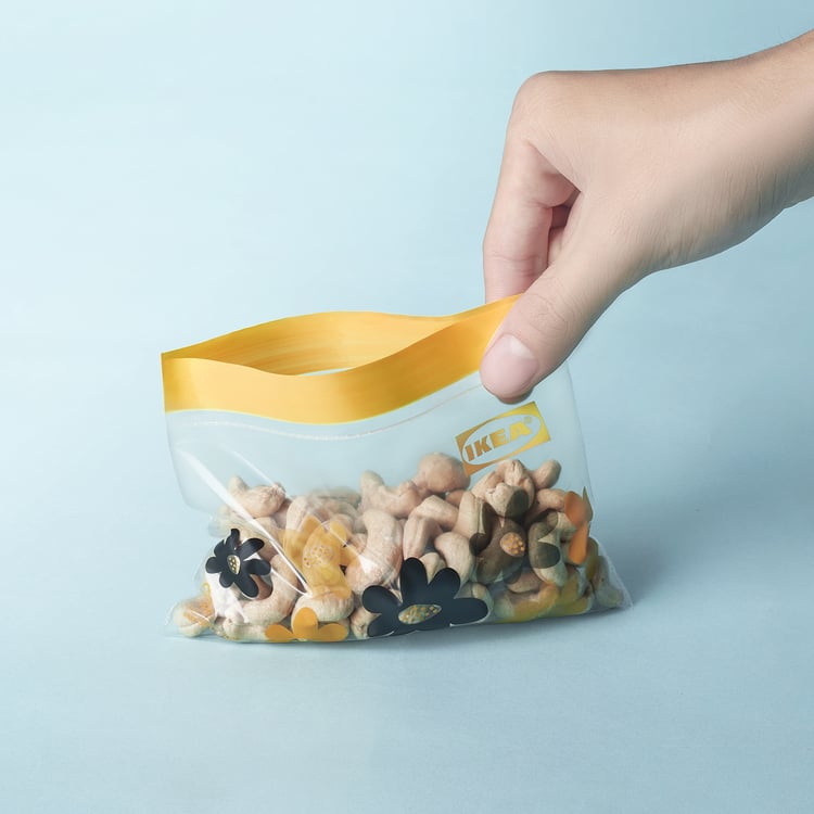 ISTAD イースタード フリーザーバッグ, 模様入り イエロー, 0.2 l - IKEA