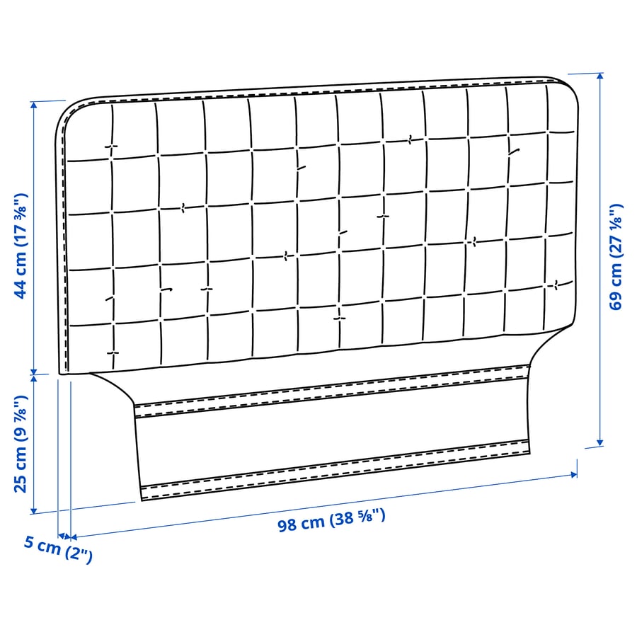 SLÄKT スレクト ヘッドボード カバー付き, ヴィースレ ベージュ - IKEA