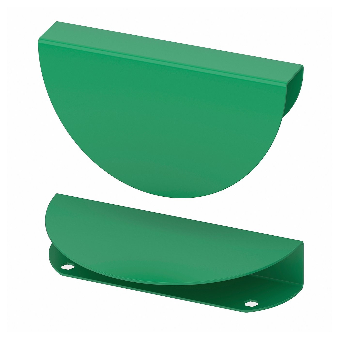 BEGRIPA handle, green/half-round, 130 mm - IKEA