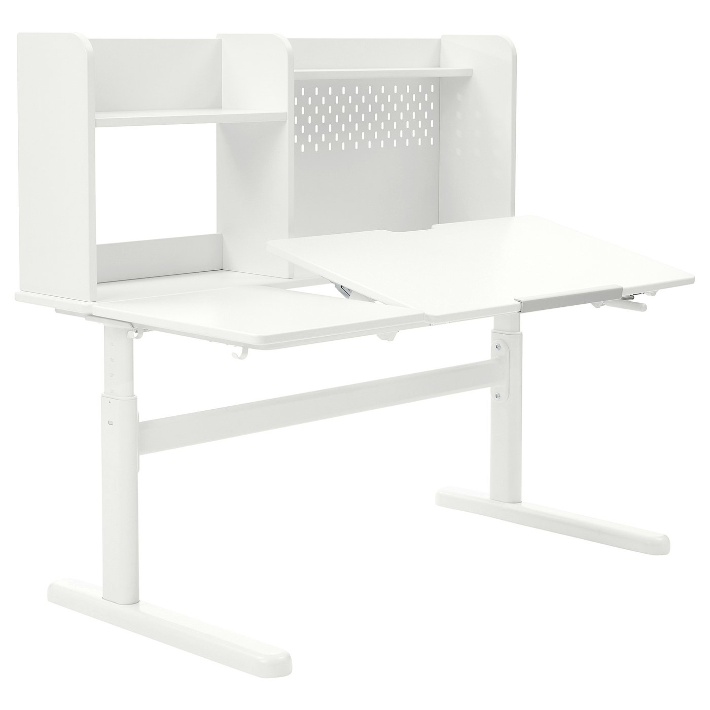 BERGLÄRKA desk, white/tiltable, 120x70 cm - IKEA