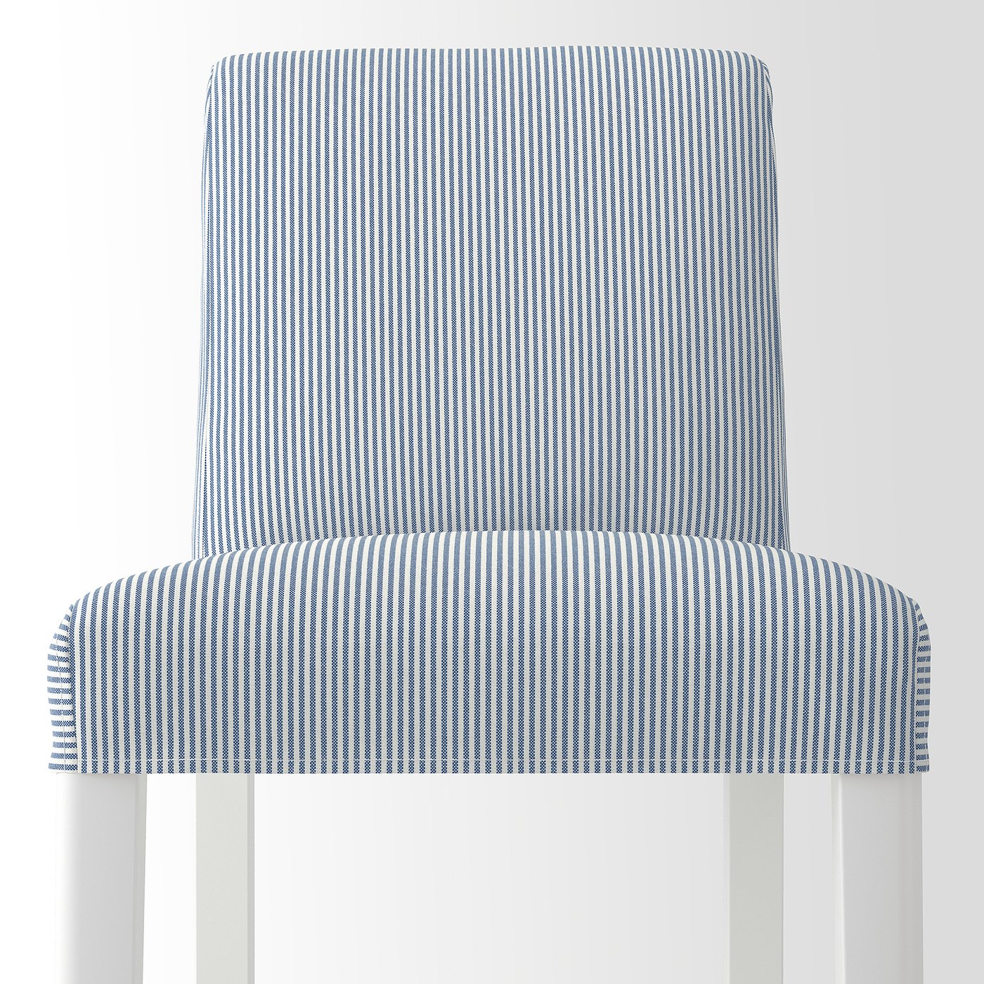 BERGMUND bar stool with backrest white Rommele dark blue white 75 cm IKEA